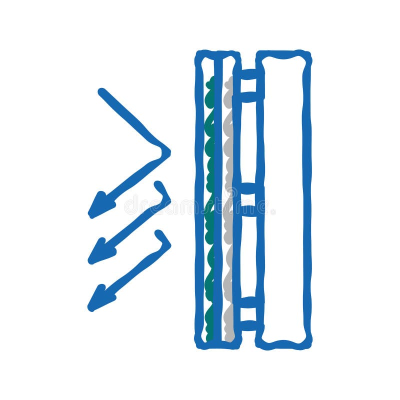 Windproof Layer Icon Doodle Illustration Stock Illustration ...