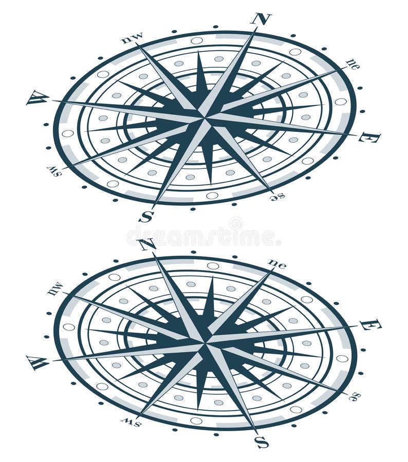 Windroos op wit vector illustratie. Illustration of symbool - 63655320