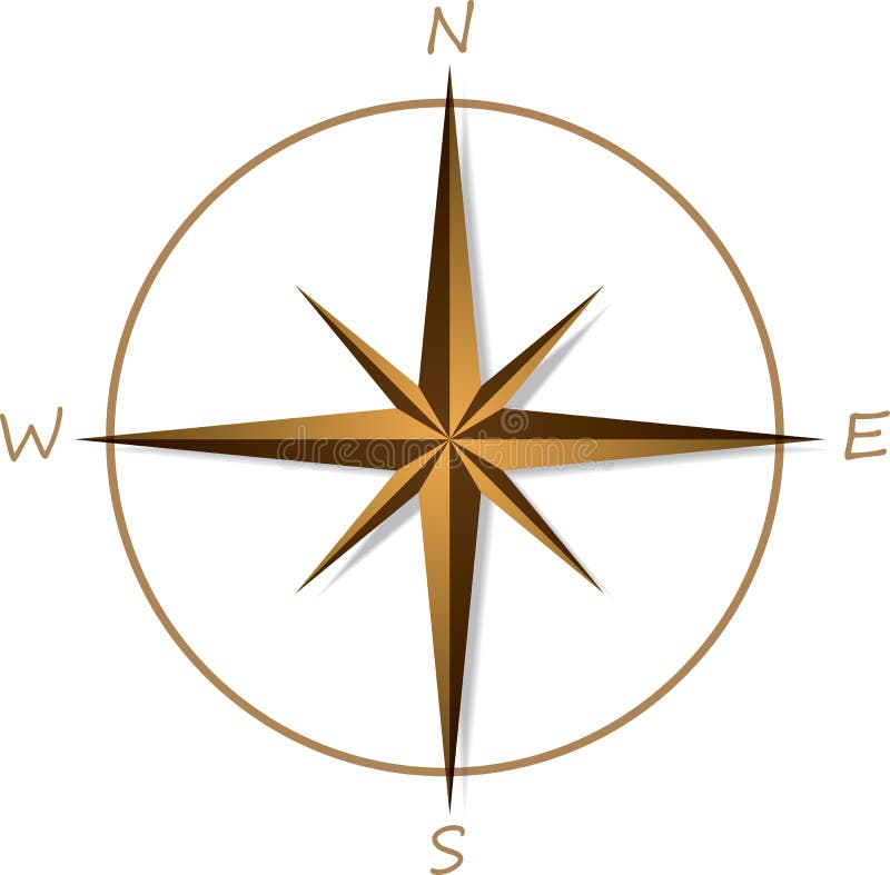 Windroos Op Witte Achtergrond Vector Illustratie - Illustration of ...