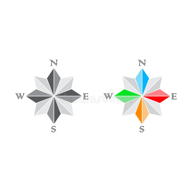 Windrose and compass stock vector. Illustration of illustrations - 80332064