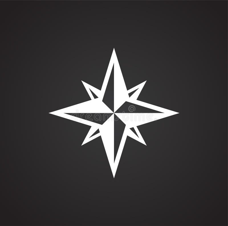 Windrose Icon on Background for Graphic and Web Design. Simple ...