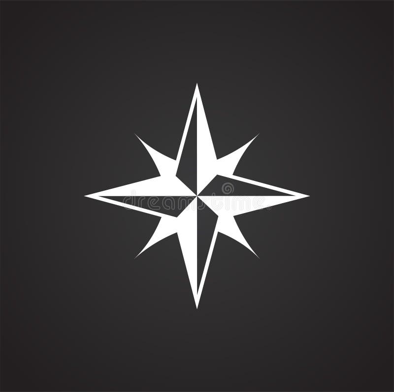 Windrose Icon on Background for Graphic and Web Design. Simple ...