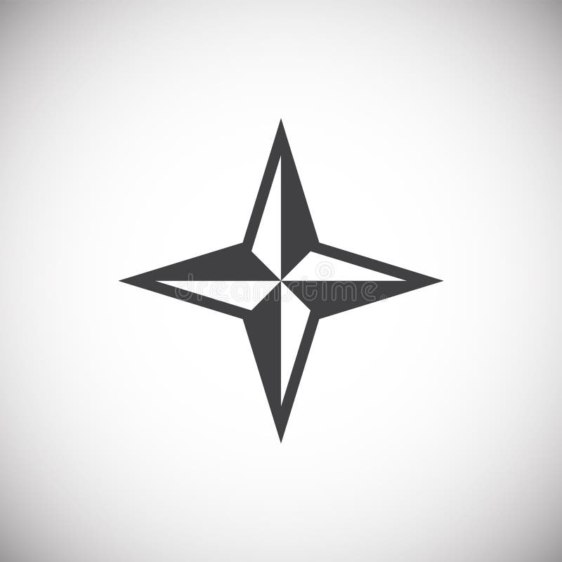 Windrose Icon on Background for Graphic and Web Design. Simple ...