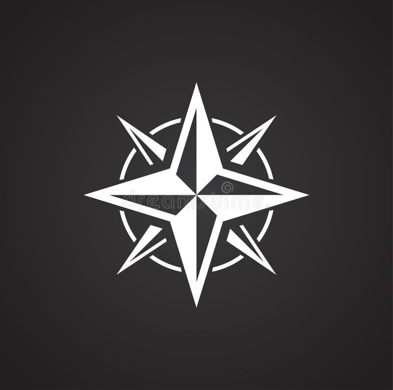 Windrose Icon on Background for Graphic and Web Design. Simple ...