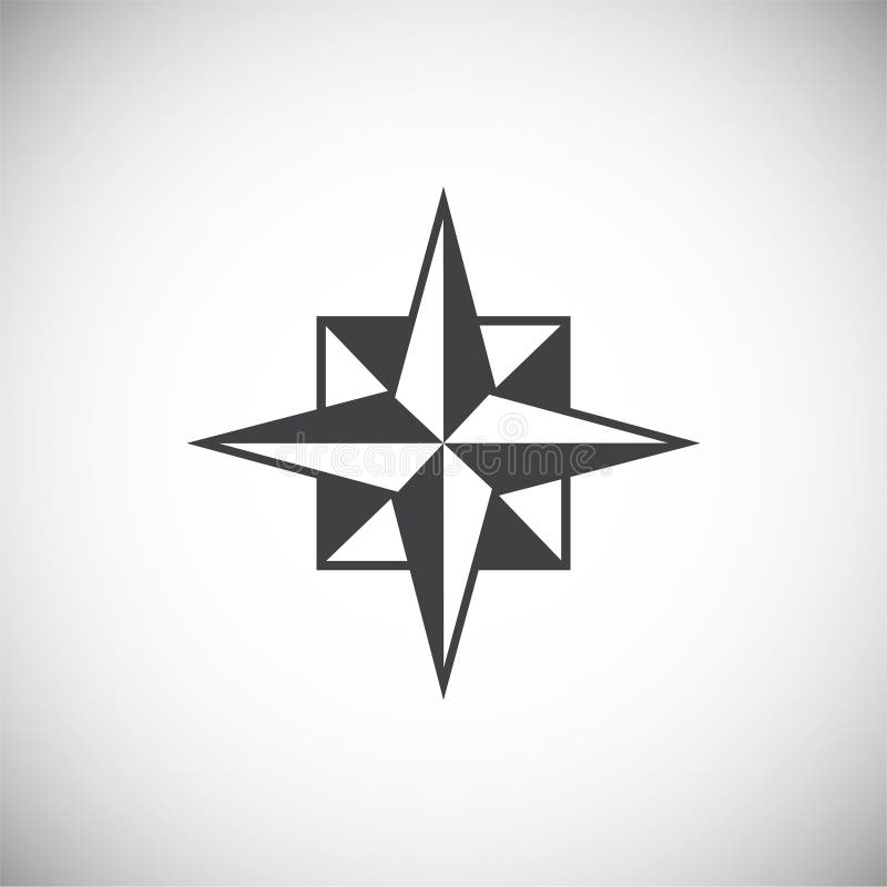 Windrose Icon on Background for Graphic and Web Design. Simple ...