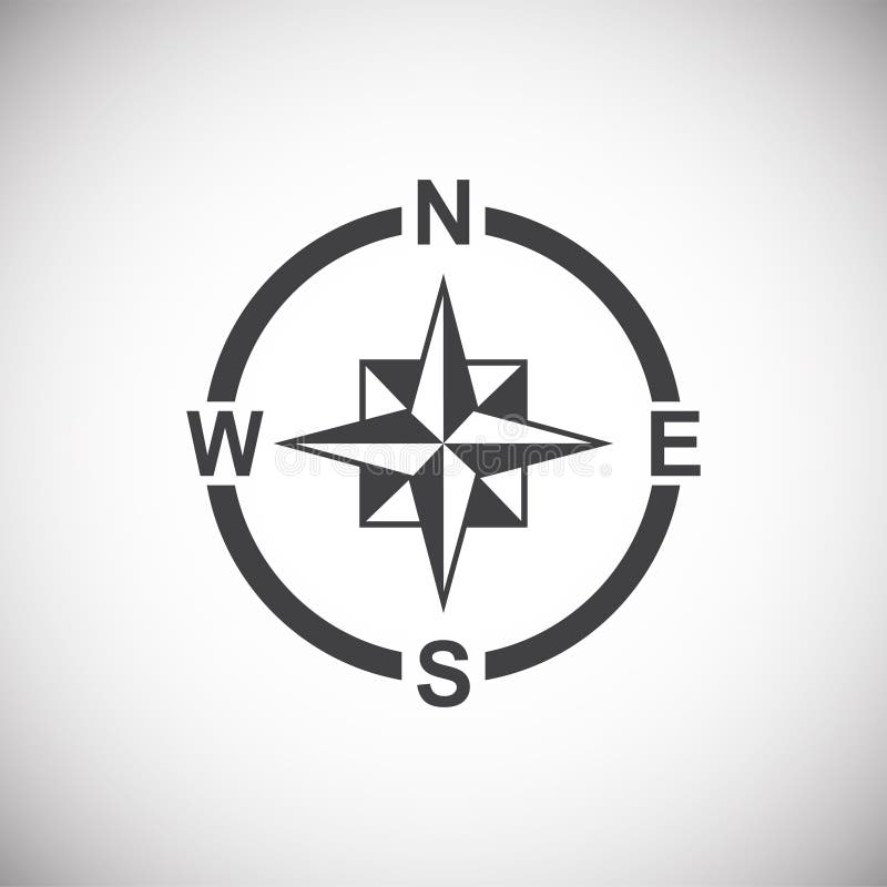 Windrose Icon on Background for Graphic and Web Design. Simple ...