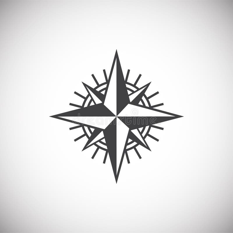 Windrose Icon on Background for Graphic and Web Design. Simple ...