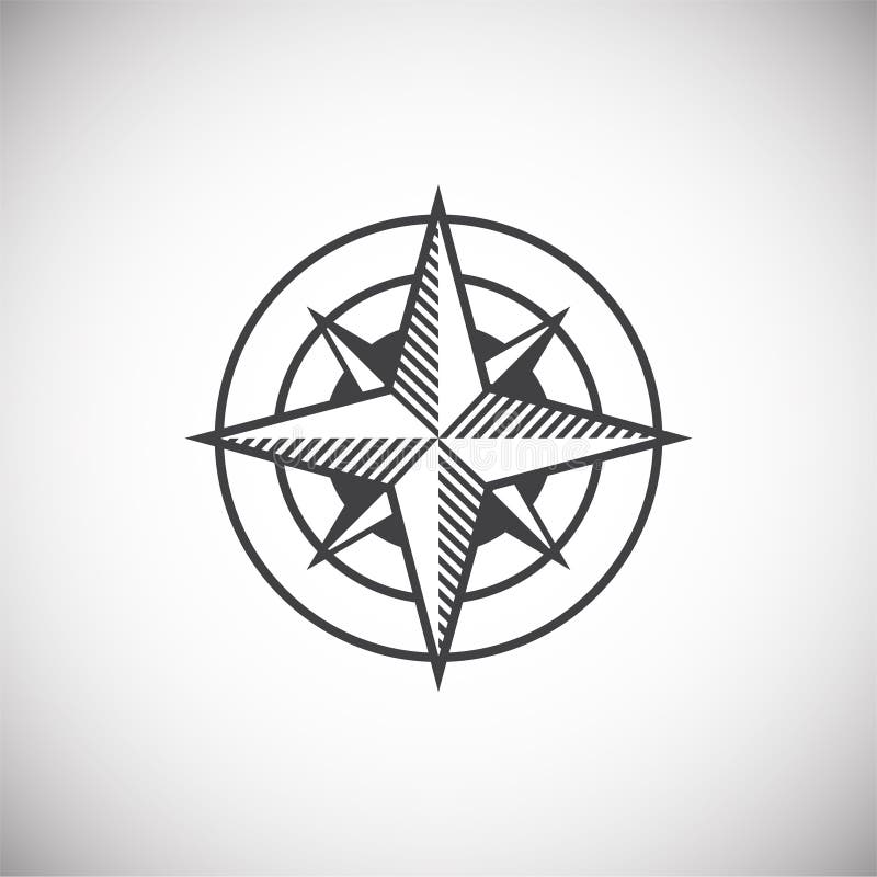 Windrose Icon on Background for Graphic and Web Design. Simple ...