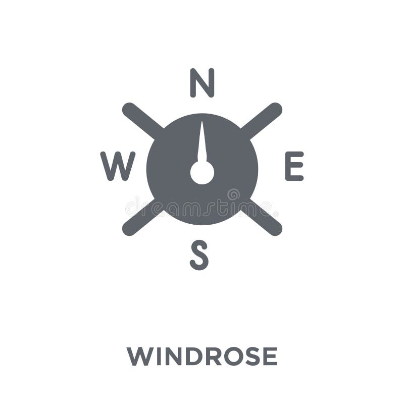 Windrose Icon. Trendy Windrose Logo Concept on White Background Stock ...