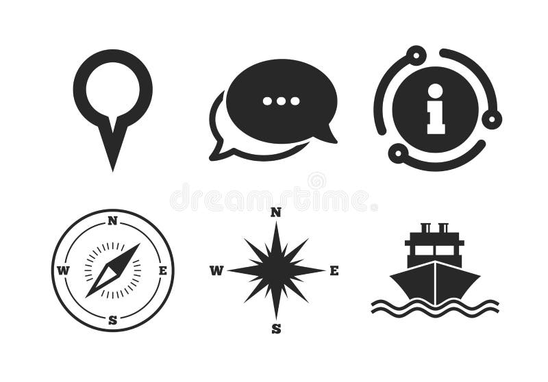 Windrose Navigation Compass, Shipping Delivery. Vector Stock Vector ...