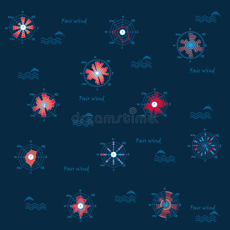Windrose Pattern with Dark Background Stock Vector - Illustration of ... Windrose Pattern with Dark Background Stock Vector - Illustration of ...