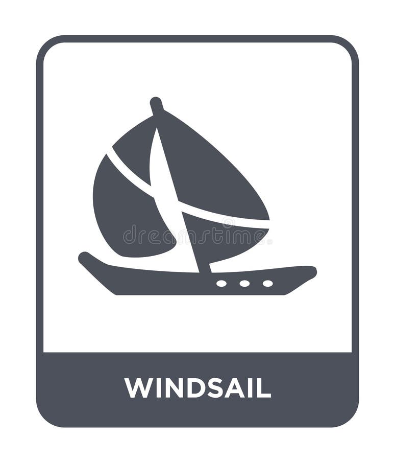 Windsail Icon. Trendy Modern Flat Linear Vector Windsail Icon on Stock ...