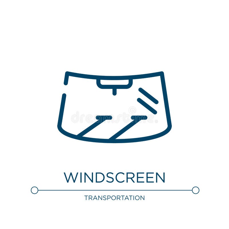 Windscreen Icon. Linear Vector Illustration from Car Engine Collection ...