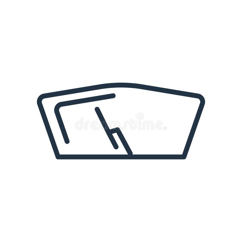Windscreen Icon Vector Isolated on White Background, Windscreen Sign ...