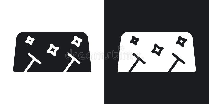 Windscreen Thin Line Vector Icon Set Stock Illustration - Illustration ...