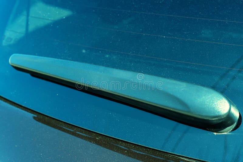 Windscreen wiper on car stock photo. Image of reflection - 90728544