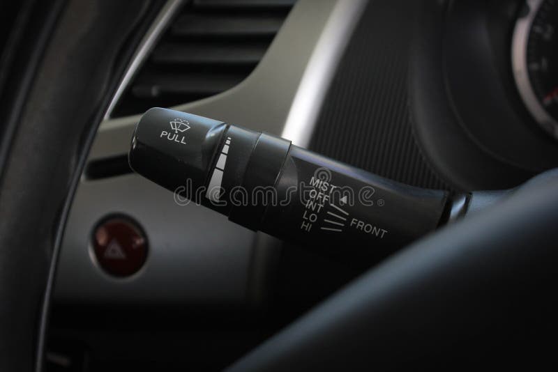 Windscreen Wiper Control Switch in Car. Wipers Control. Modern Car ...