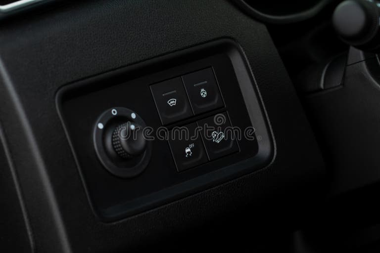 Windshield defrost button. stock image. Image of panel - 267011255