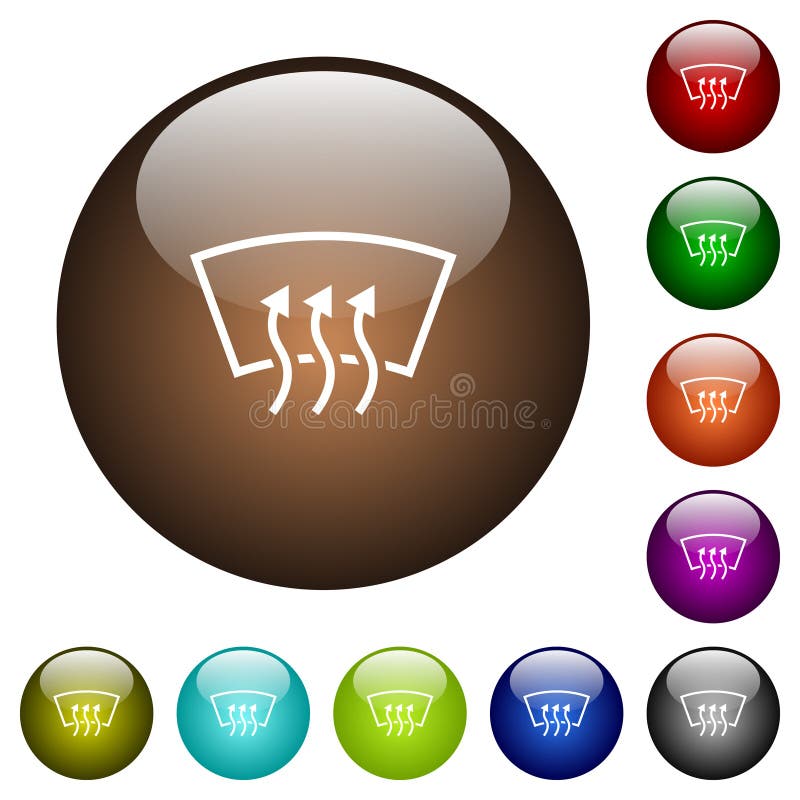 Windshield Defrost Color Glass Buttons Stock Vector - Illustration of ...