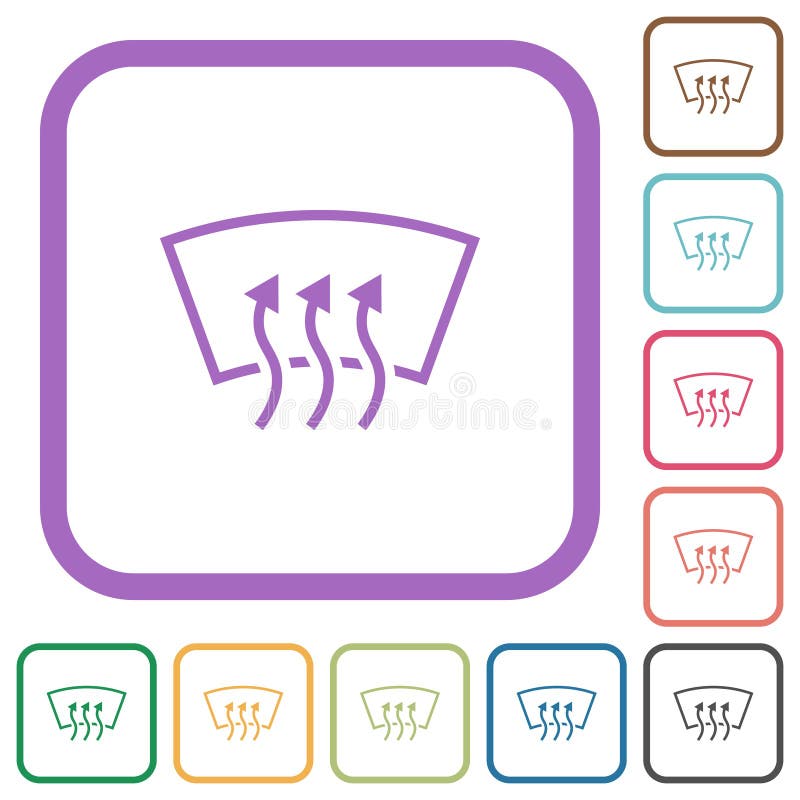 Windshield Defrost Icon on White Background. Simple Element ...