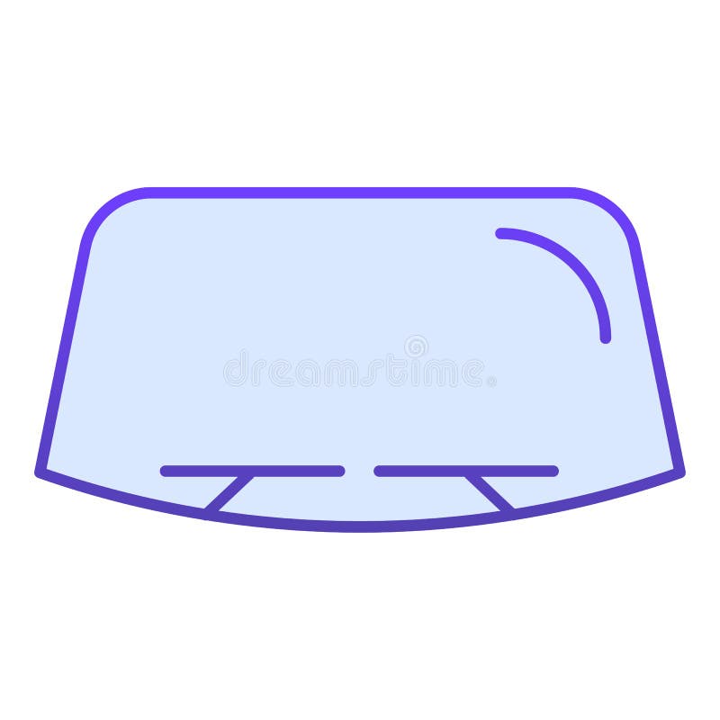 Windshield Flat Icon. Car Window Vector Illustration Isolated on White ...