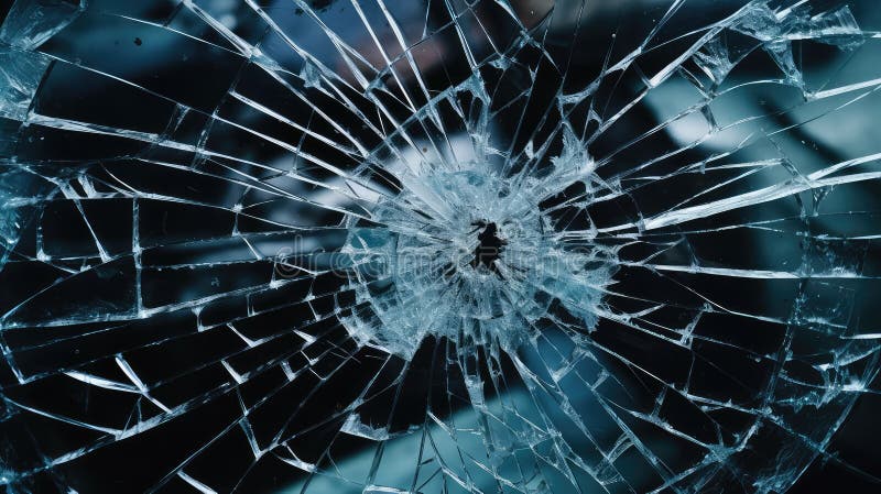 Windshield glass broken stock illustration. Illustration of cracks ...