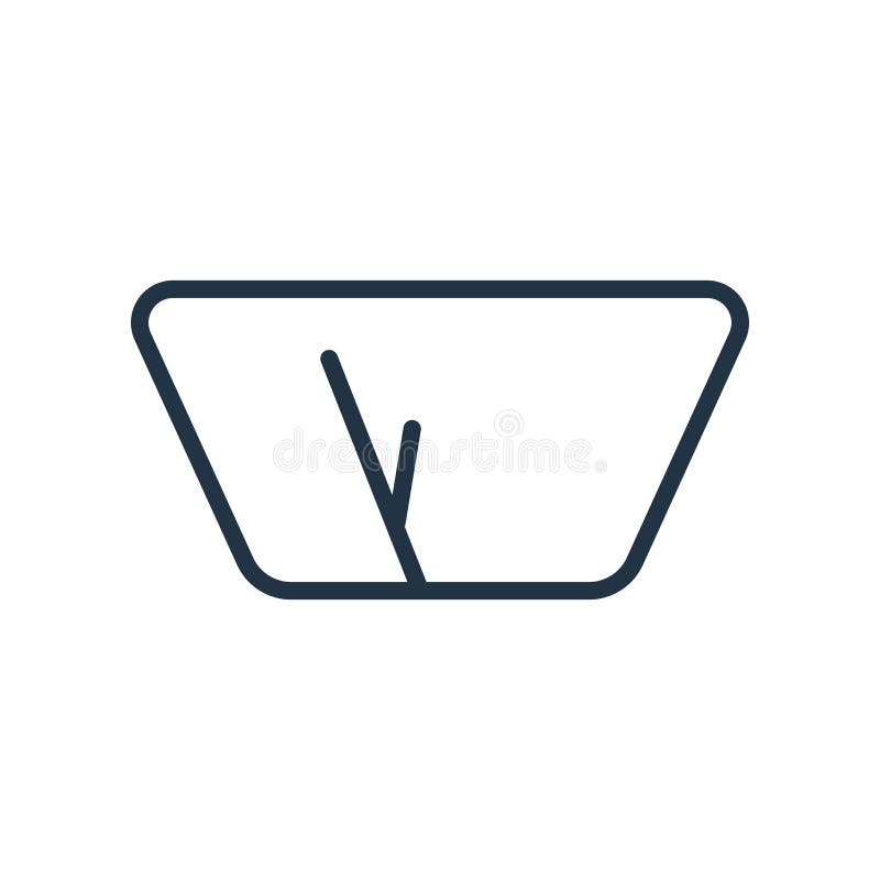 Windshield Icon Vector Isolated on White Background, Windshield Sign ...