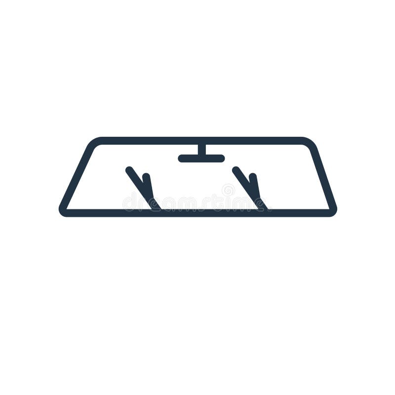 Windshield Icon Vector Isolated on White Background, Windshield Sign ...