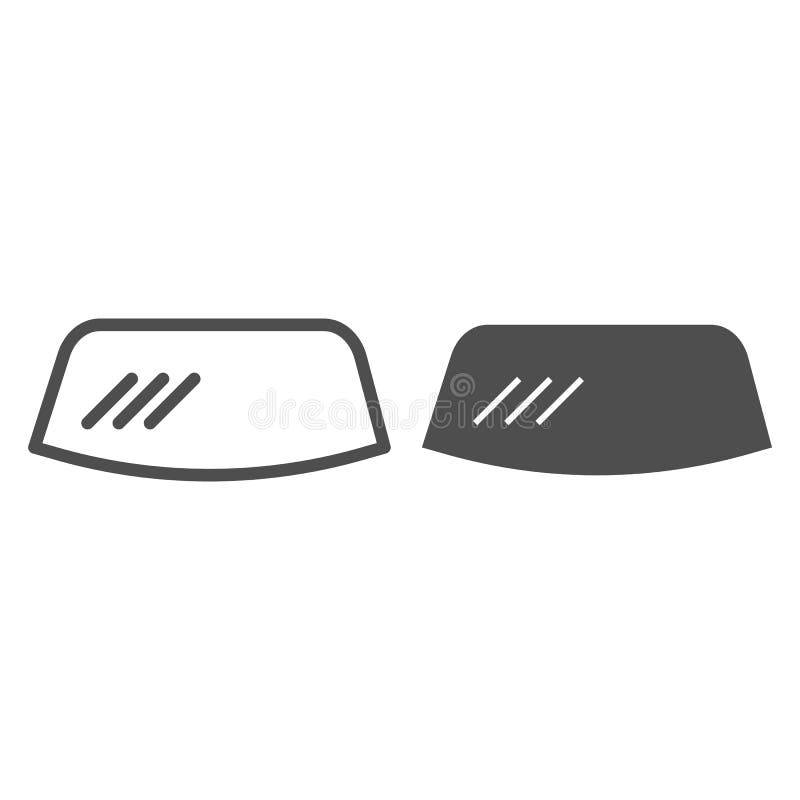 Windshield Line Icon. Car Window Vector Illustration Isolated on White ...