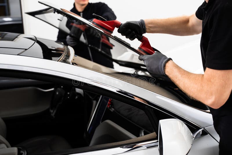 Windshield Placement Ensures Secure Seal and Integrity. New Windshield ...