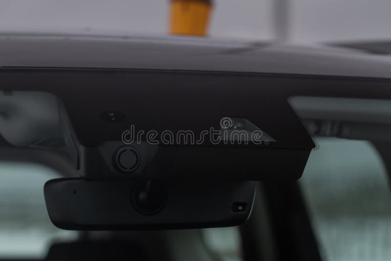 Windshield Rain and Light Sensors of Modern Car. Stock Photo - Image of ...