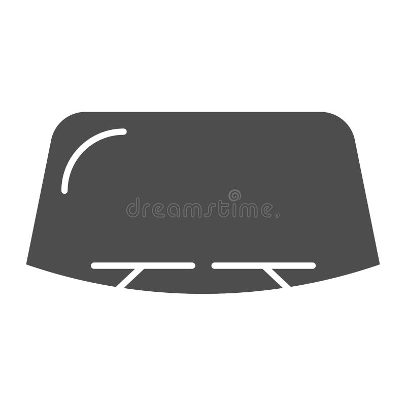 Windshield Solid Icon. Car Window Vector Illustration Isolated on White ...