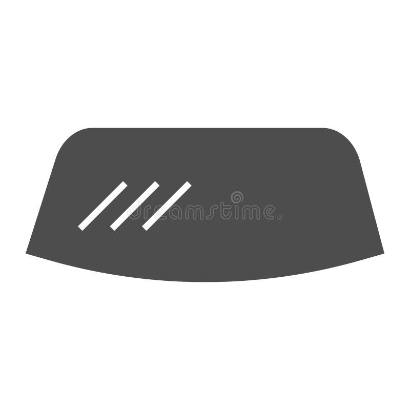 Car Windscreen Vector Icon on White Background. Flat Vector Car ...