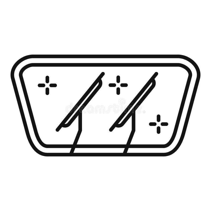 Windshield Wiper Icon Line Art Illustration Stock Vector - Illustration ...