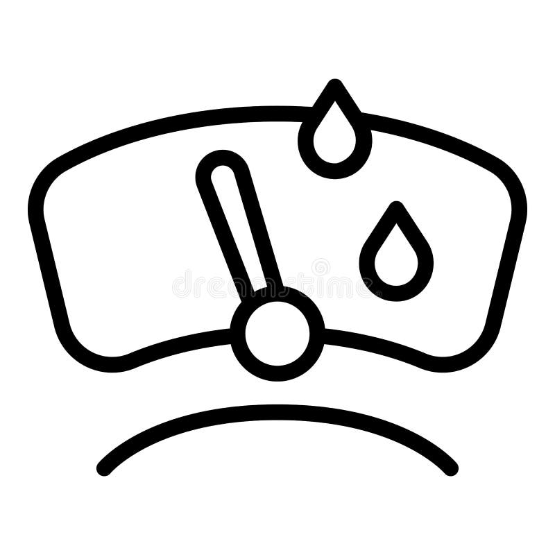 Windshield Wiper Icon Outline Vector. Car Windscreen Stock Vector ...