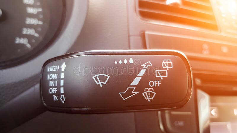 Windshield wiper lever. stock image. Image of macro - 176576037