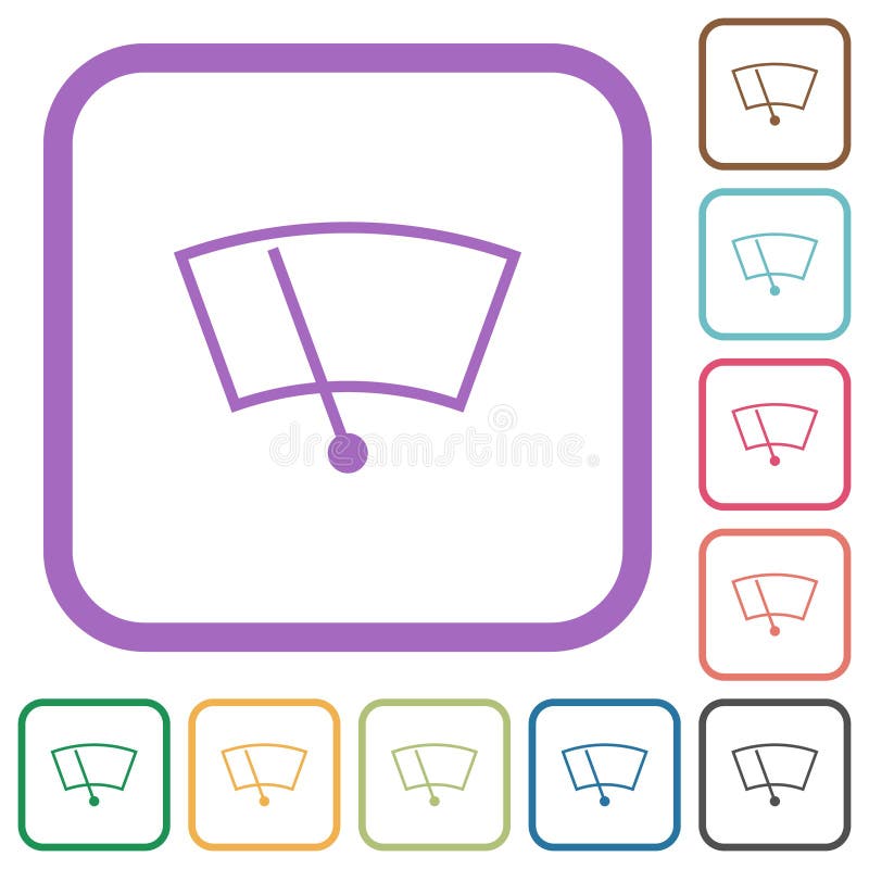 Windshield Wiper Simple Icons Stock Vector - Illustration of ...