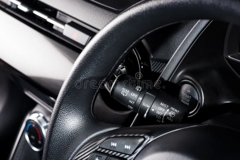 Windshield wiper switch stock image. Image of rain, wiper - 159110335