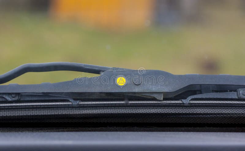 Windshield Wipers Inside the Car, the Indicator Shows that it`s Time To ...