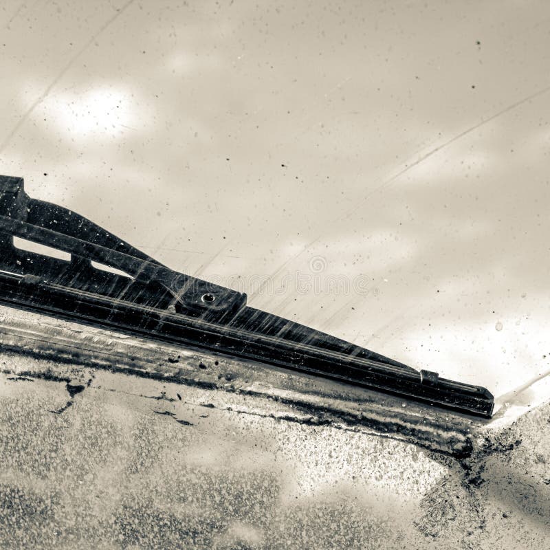 Windshield Wipers from Inside of Car, Season Rain Stock Image - Image ...
