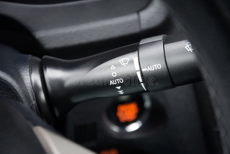 Windshield wipers switch stock photo. Image of button - 93584386