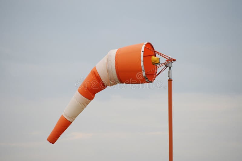 Meteorology Windsock in Airport Stock Image - Image of deicing ...