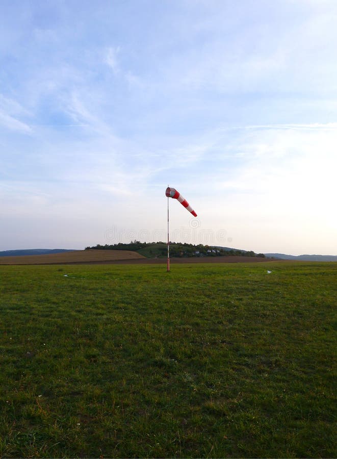 Windsock on airfield stock photo. Image of indicator - 29257734