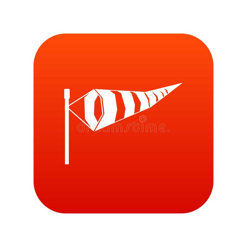 Windsock icon digital blue stock vector. Illustration of meteorologist ...