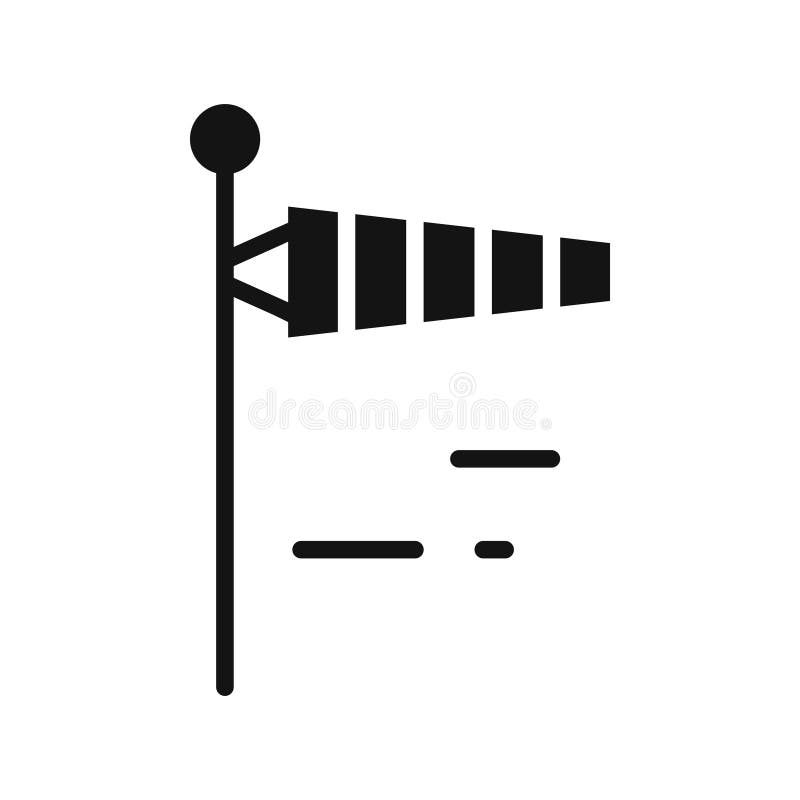 Windsock Icon Isolated on White Background Stock Vector - Illustration ...