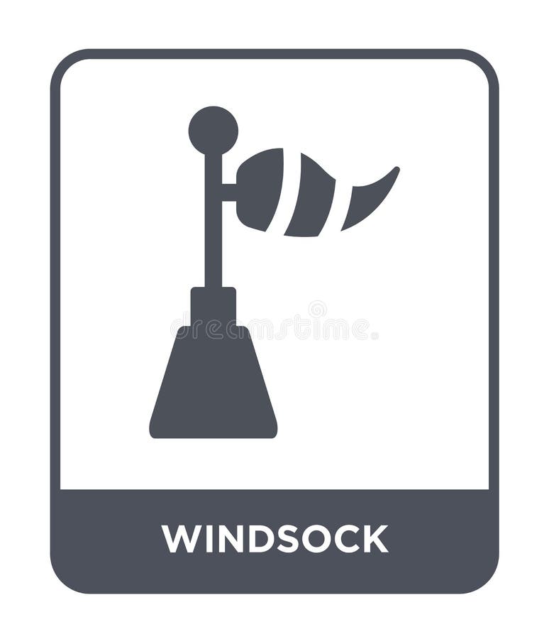 Windsock Icon in Trendy Design Style. Windsock Icon Isolated on White ...