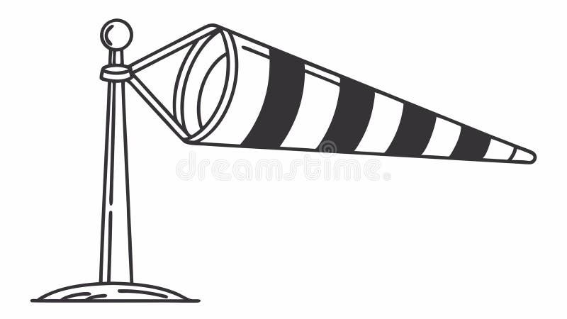 Windsock Indicating Wind Direction, Symbolizing Weather and Aviation ...