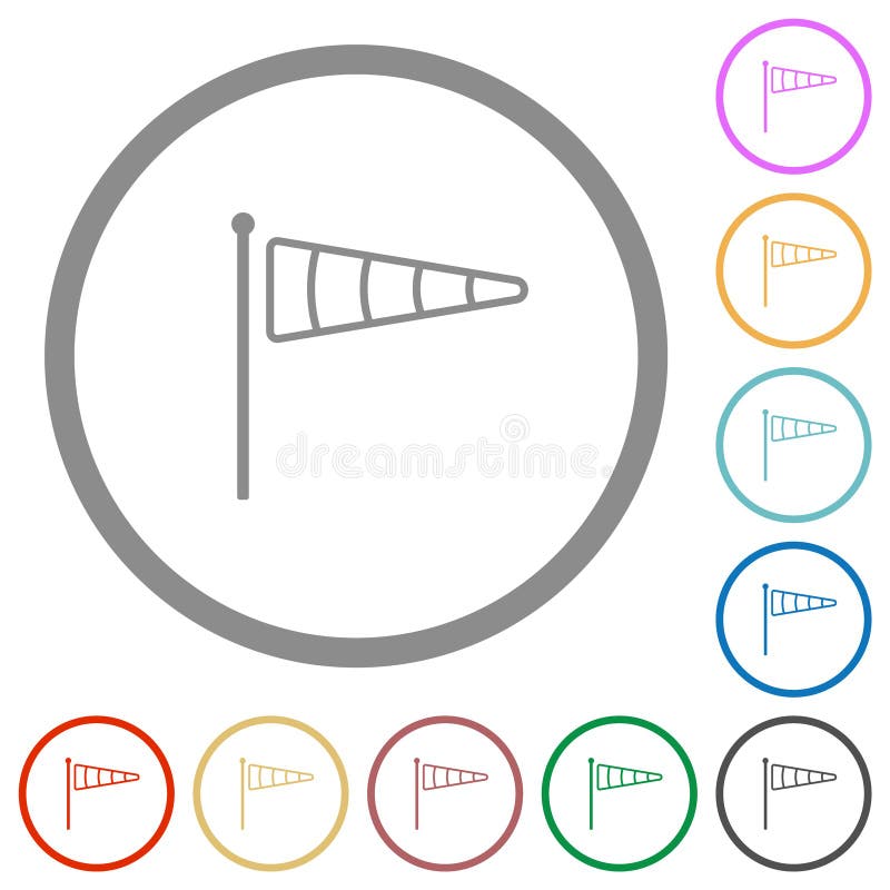 Windsock Indicator of Wind on Sky Background Stock Illustration - Illustration of alarm, climate ...