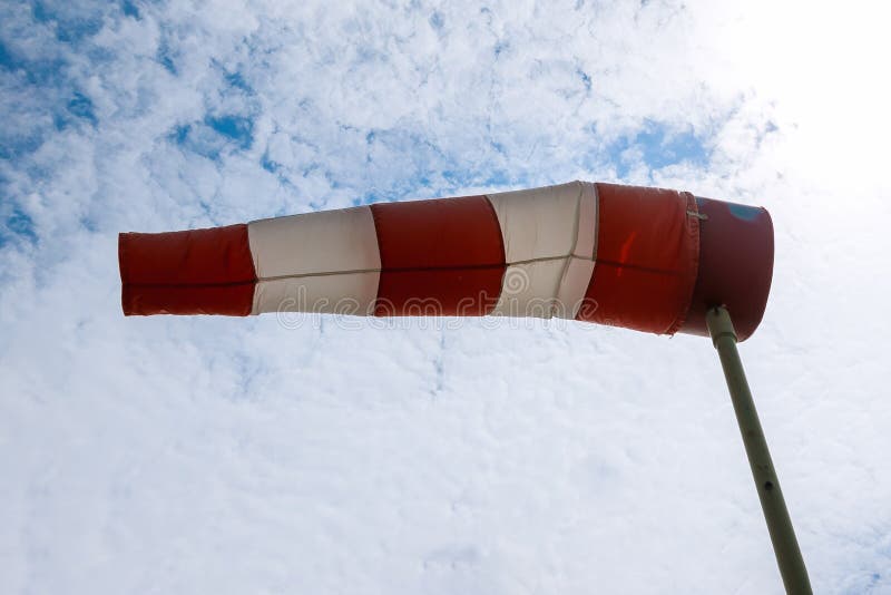 Windsock Indicator of Wind on Runway Airport Stock Photo - Image of ...