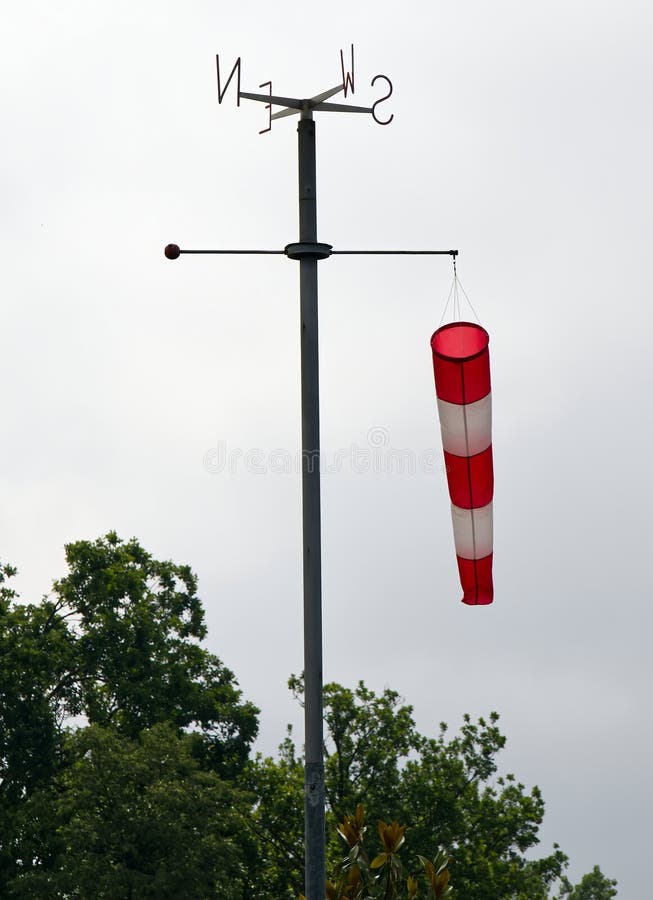 Windsock Pointing the Wind Indicating Wind Strength and Direction Stock ...